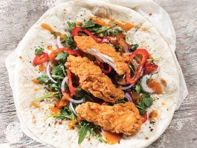 Street food homestyle chicken wrap - Bidfood