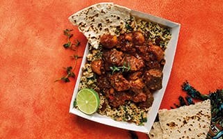 Slow cooked Goat with Potato and Beans Recipe | Bidfood