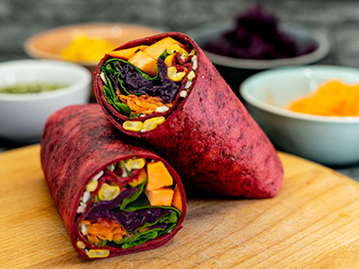 Mission Foods eat the rainbow beetroot and chia wrap - Bidfood