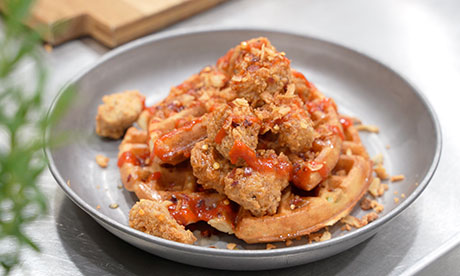 Brunch Potato Waffles with Vegan Popcorn Chicken | Bidfood