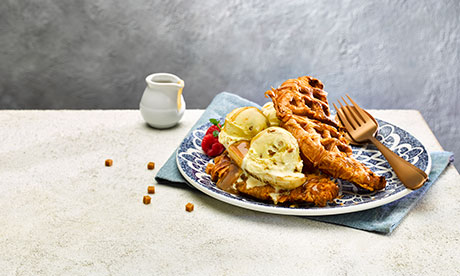Caramelised Banoffee Crunch Croffle Recipe | Bidfood