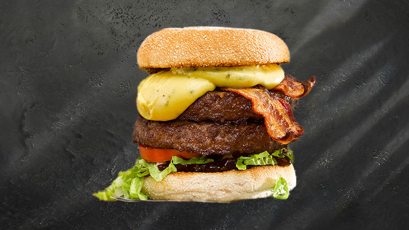 British Bacon Double Cheese Rarebit Burger Recipe | Bidfood